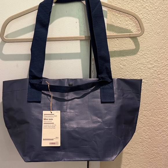 Muji | Bags | Muji Poly Navy Blue Mini Tote Bag | Poshmark